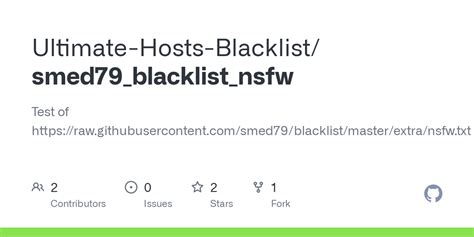 GitHub Ultimate Hosts Blacklist Smed79 Blacklist Nsfw Test Of Https Raw Githubusercontent