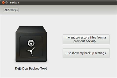 déjà dup backup tool default in ubuntu 11 10 if the work to integrate