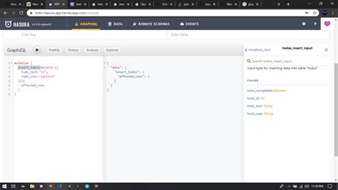 insert mutation problem · issue 1823 · hasura graphql engine · github