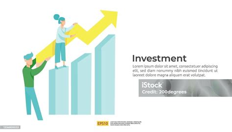 소득임금 인상 개념일러스트와 인물의 성화 투자 Roi 수익률의 재무 성과 기업 이익 성장 판매는 달러 기호와 마진 수익을 성장