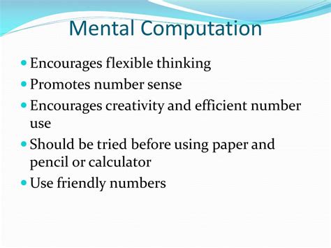 Ppt Chapter 10 Computation Methods Calculators Mental Computation