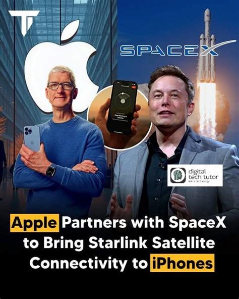 Robotics 🍏📡 Apple Partners With Spacex To Bring Starlink Satellite Connectivity To Iphones 🚀📶