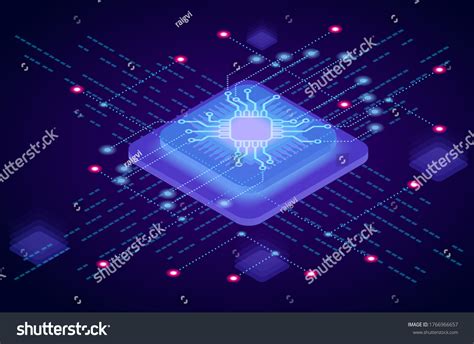 Cpu Isometric Over 2841 Royalty Free Licensable Stock Vectors