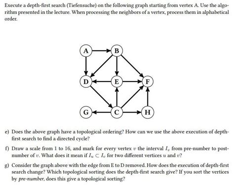 Solved Execute A Depth First Search Tiefensuche Solutioninn