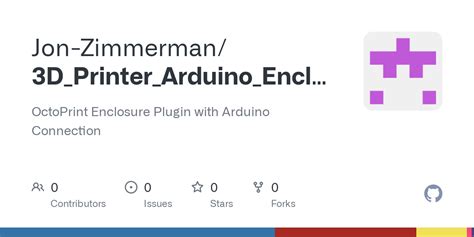 GitHub Jon Zimmerman D Printer Arduino Enclosure OctoPrint Enclosure Plugin With Arduino
