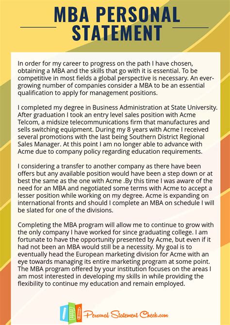 Mba Personal Statement Examples By P S Samples On Deviantart