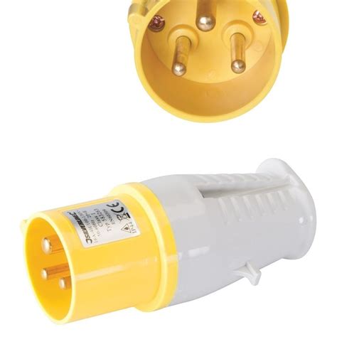 Silverline 110v Industrial Male Plug 16a 583263 Sealants And Tools Direct