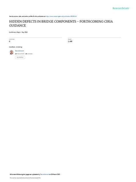 期刊 Hidden Defects In Bridge Components Forthcoming Ciria Pdf Fracture Bridge