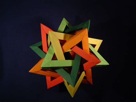 Fit Five Intersecting Tetrahedra Origami By Michał Kosmulski