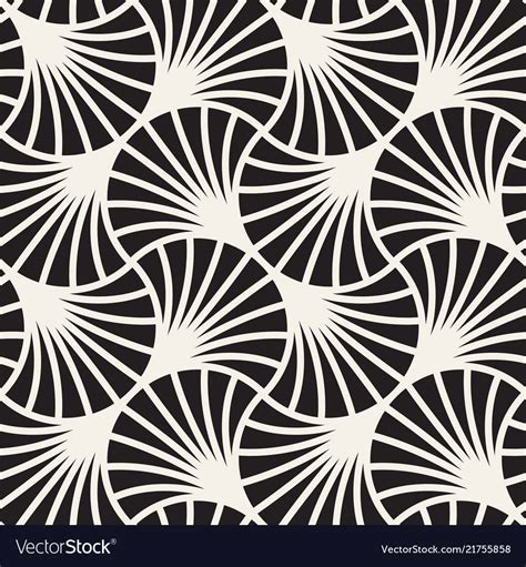 Seamless Vintage Pattern Of Overlapping Arcs Vector Image