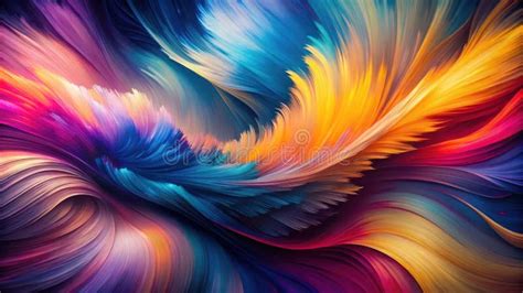 Abstract Vibrant Swirls Of Color A Dynamic Composition Of Hues And