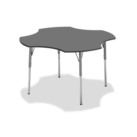 Alumni Rectangle Shape Classroom Table Metallic Base With Maple Hpl Top
