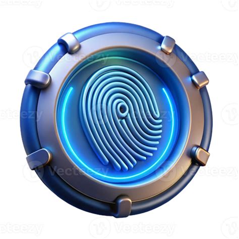 Wonderful Artistic A Digital Fingerprint Glowing With Biometric Data Security Technology Theme