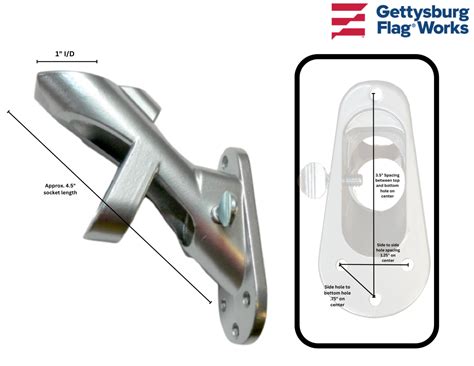 Flag Bracket 2 Position Silver