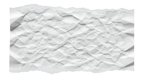 Crinkled White Paper With Ragged Edges Texture Stock Illustration