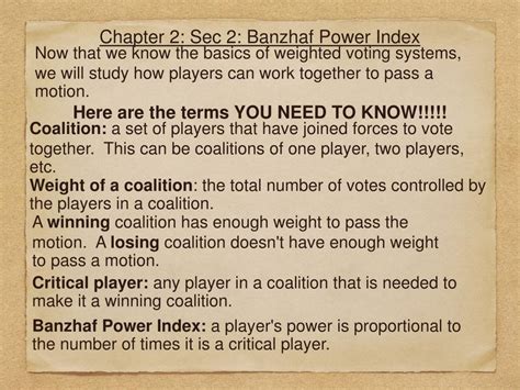 Ppt Chapter 2 Weighted Voting Systems Powerpoint Presentation Free