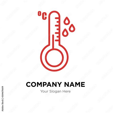 Temperature Sensor Company Logo Design Template Colorful Vector Icon