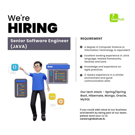 Ideahub On Linkedin Ideahub Seniorjavadeveloper Seniorsoftwareengineer Urgenthiring