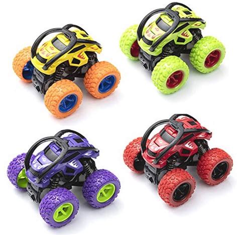 Wrijvingsaangedreven Monster Trucks Speelgoed Auto Set 4 Stuks