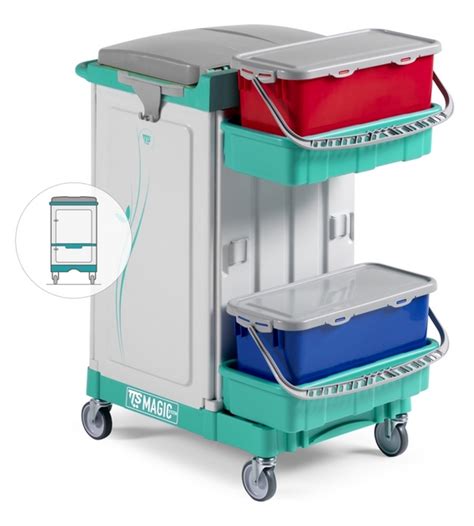 Уборочная тележка Tts Magic System 620 V 2 контейнера 20 Л крышка для