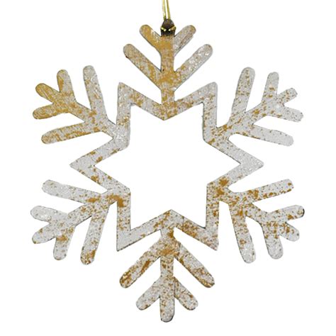Metal Snowflake Hanging Cream Rustic 9 5 Star Shaped Design Christmas Forever