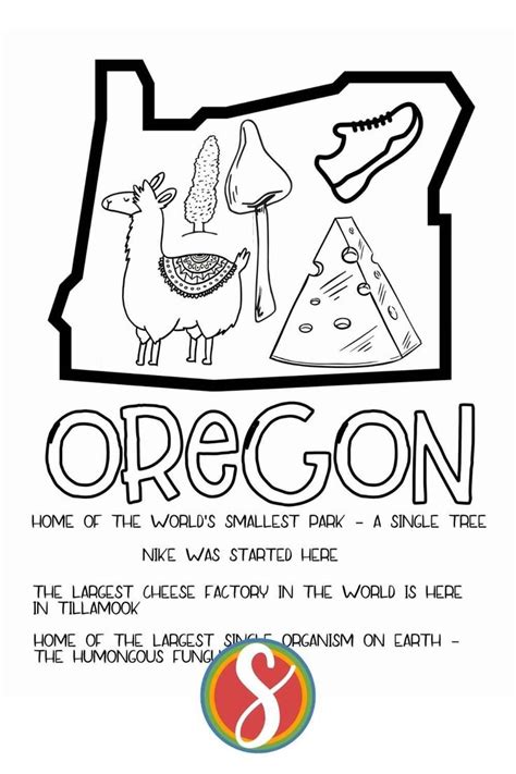 Free Oregon Printable Coloring Page Activities Stevie Doodles Free