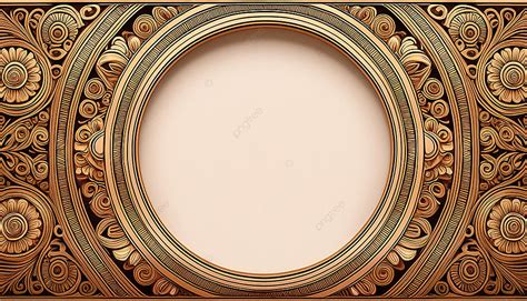 꽃무늬 디테일이 있는 화려한 원형 프레임 화려한 회보 액자 배경 일러스트 및 사진 무료 다운로드 Pngtree
