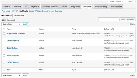 {eac}softwareregistry woocommerce webhook endpoints wordpress plugin