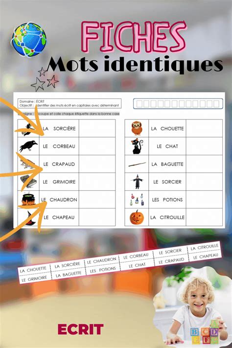 Fiche Coloriage Mots Identiques En Lettres Capitales Artofit