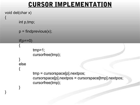 Cursor Implementation Ppt Programming Languages Computing