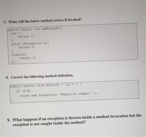 Solved 7 What Will The Below Method Return If Invoked