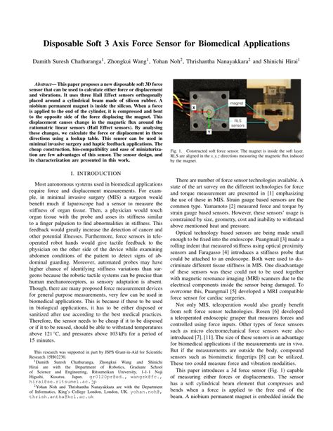 Pdf Disposable Soft 3 Axis Force Sensor For Biomedical Applications
