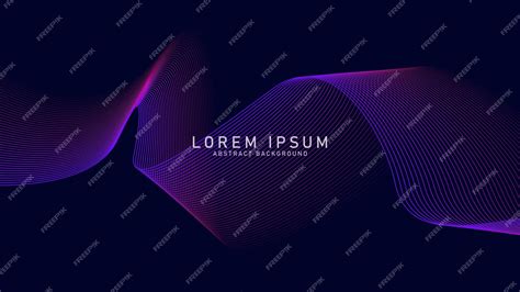 Premium Vector Abstract Glowing Wave Lines On Dark Blue Background Dynamic Wave Pattern Modern
