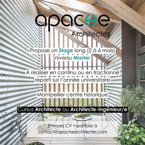 Architecture Stage Master Apache Architectes