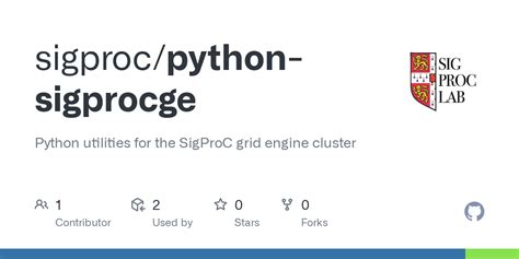 Github Sigproc Python Sigprocge Python Utilities For The Sigproc