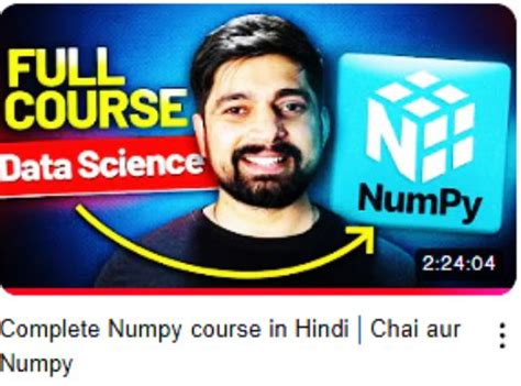 Datascience Ai Machinelearning Numpy Chaiaurcode Learning Suraj Singh Mehta