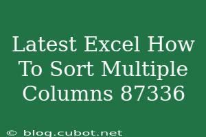 Mastering Excel A Complete Guide To Sorting Multiple Columns Efficiently