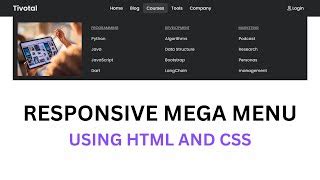 Responsive Mega Menu Using HTML And CSS Only Doovi