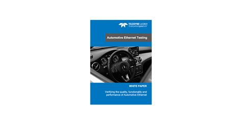 White Paper Automotive Ethernet Test Solutions