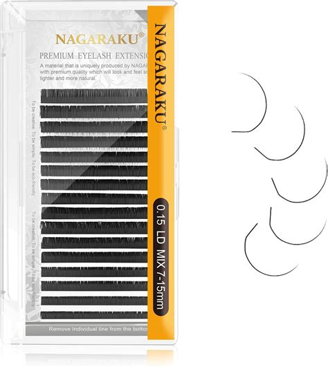 Nagaraku Blister 1x1 Extensiones De Pestañas 015 Curva Ld Mixtos 7