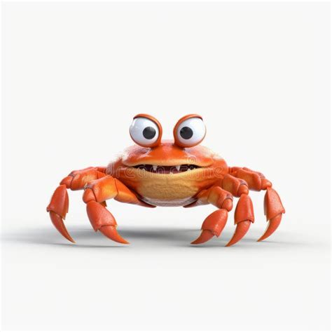 Exaggerated Expressions Impressive 3d Animated Crab Illustration Stock