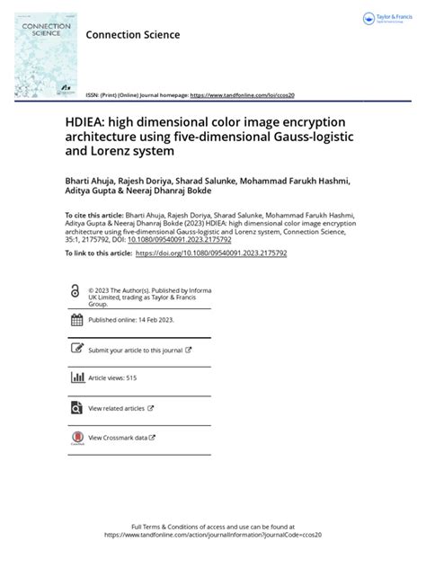 Hdiea High Dimensional Color Image Encryption Architecture Using Five