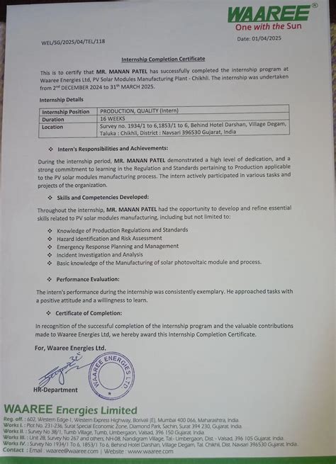 Internshipcompleted Learningandgrowth Grateful Nextchapter Manan