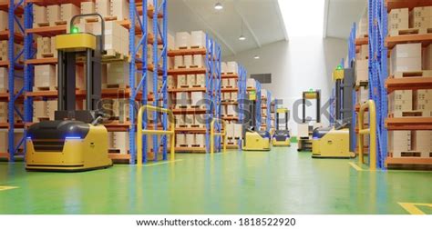 Agv 포크리프트 트럭 창고에서 안전을 스톡 일러스트 1818522920 Shutterstock