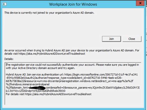 Adfs Down Level Hybrid Azure Ad Join Error Microsoft Qanda