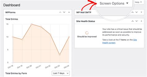 how to use the wpforms dashboard widget