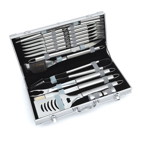 Dedeman Set 24 Accesorii Pentru Gratar Landmann Otel 47 Cm