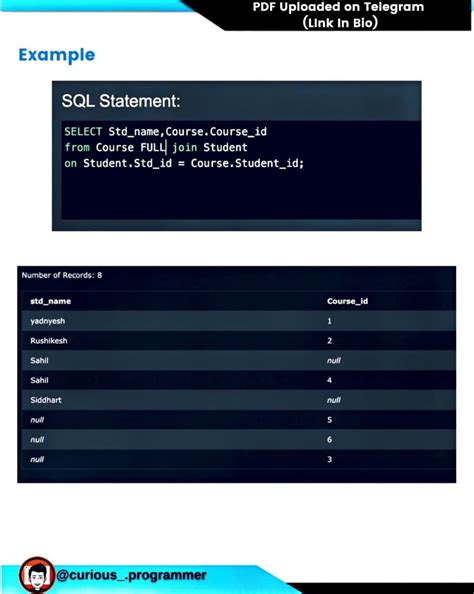Sql Joins Short Notes Pdf Connect 4 Programming