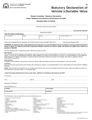 Printable Statutory Declaration Form Nsw Templates Fillable Samples In PDF Word To