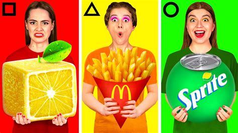 ज्यामितीय आकार भोजन चैलेंज खाद्य लड़ाई Darada Best Youtube